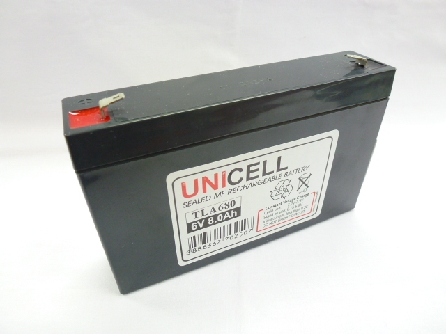 6V 8Ah sealed lead acid battery | Unicell