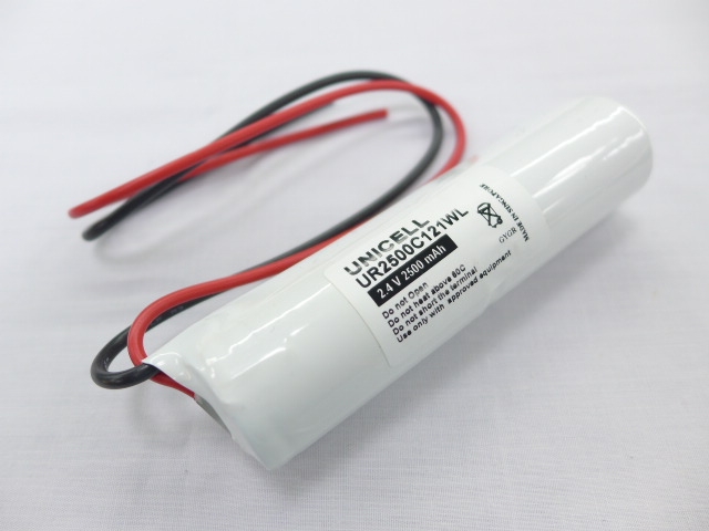 2.4V 2500mAh 2xC ni-cd battery pack | Unicell