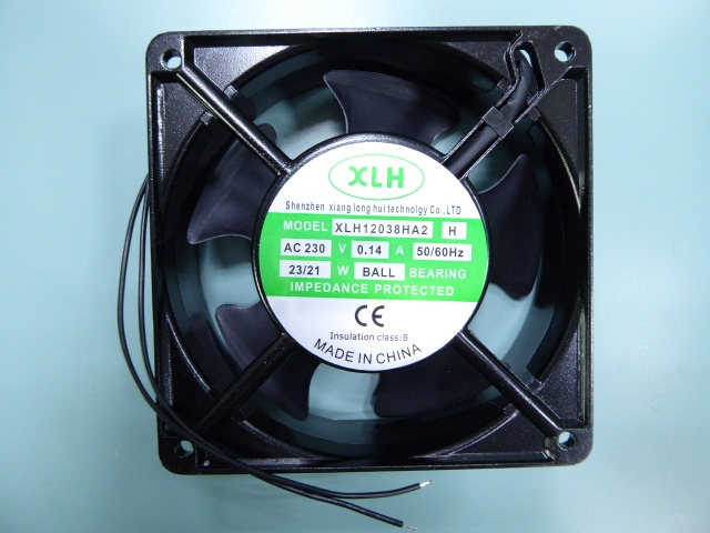 220V AC cooling fan with ball bearing 120x120x38 mm | Unicell