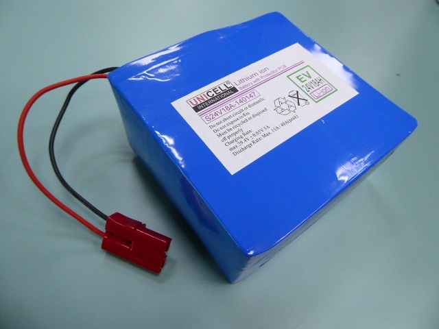 24V 25.9V 18Ah Li-ion battery pack | Unicell
